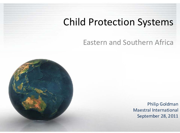 Child Protection Systems- Eastern and Southern Africa – Maestral ...